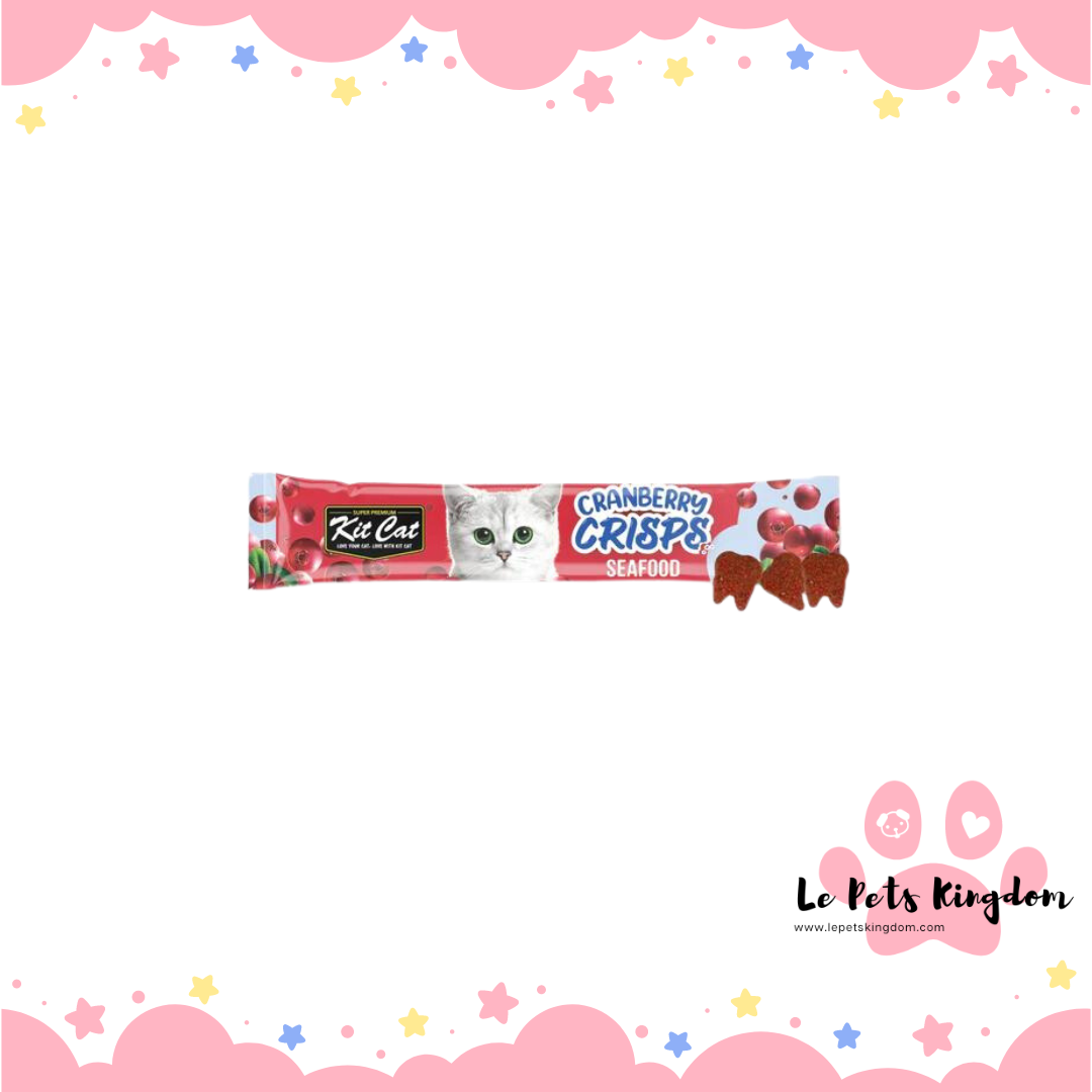 [BUNDLE OF 12] Kit Cat Cranberry Crisps Seafood Cat Treats 20g – Le ...