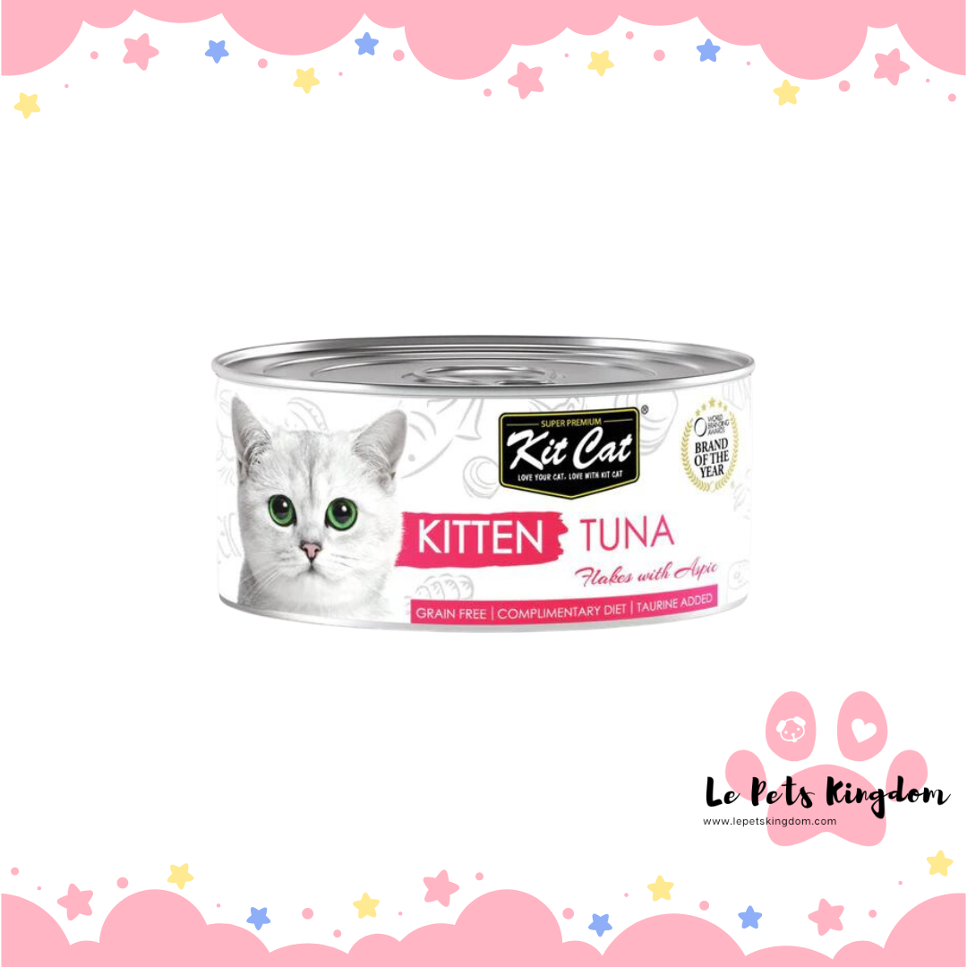 Kit Cat Kitten Tuna Flakes With Aspic Topper Canned Cat Food 80g – Le ...