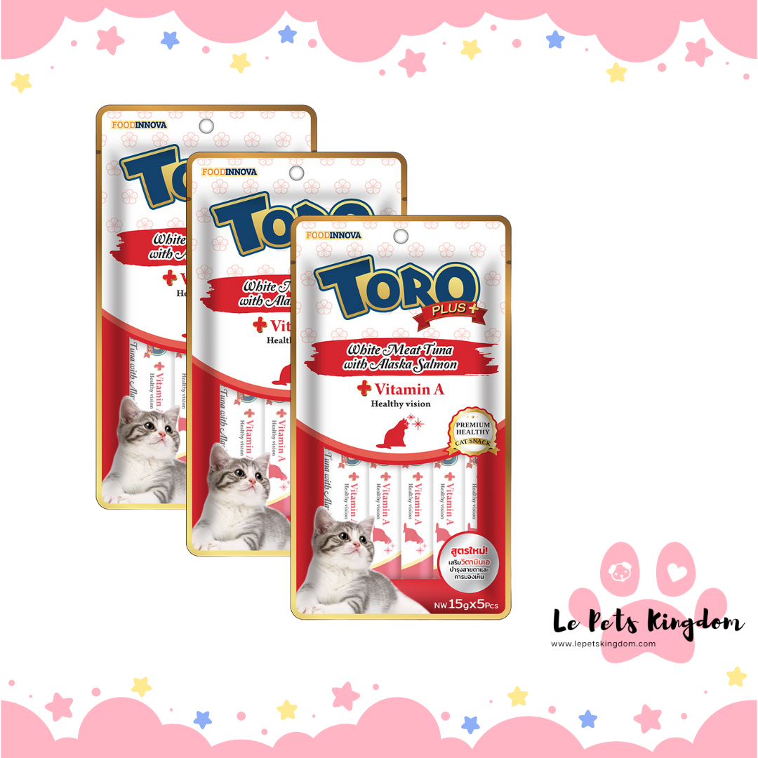[BUNDLE OF 3] Toro Toro Plus White Meat Tuna With Alaska Salmon & Vita ...