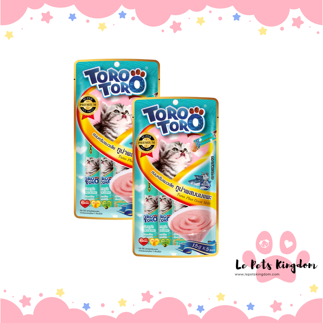 [BUNDLE OF 2] Toro Toro Tuna Plus Goat Milk Liquid Cat Treats 75g – Le ...