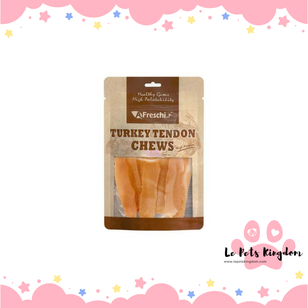 Afreschi Sliced Turkey Tendon Stripe Dog Chew 120g – Le Pets Kingdom