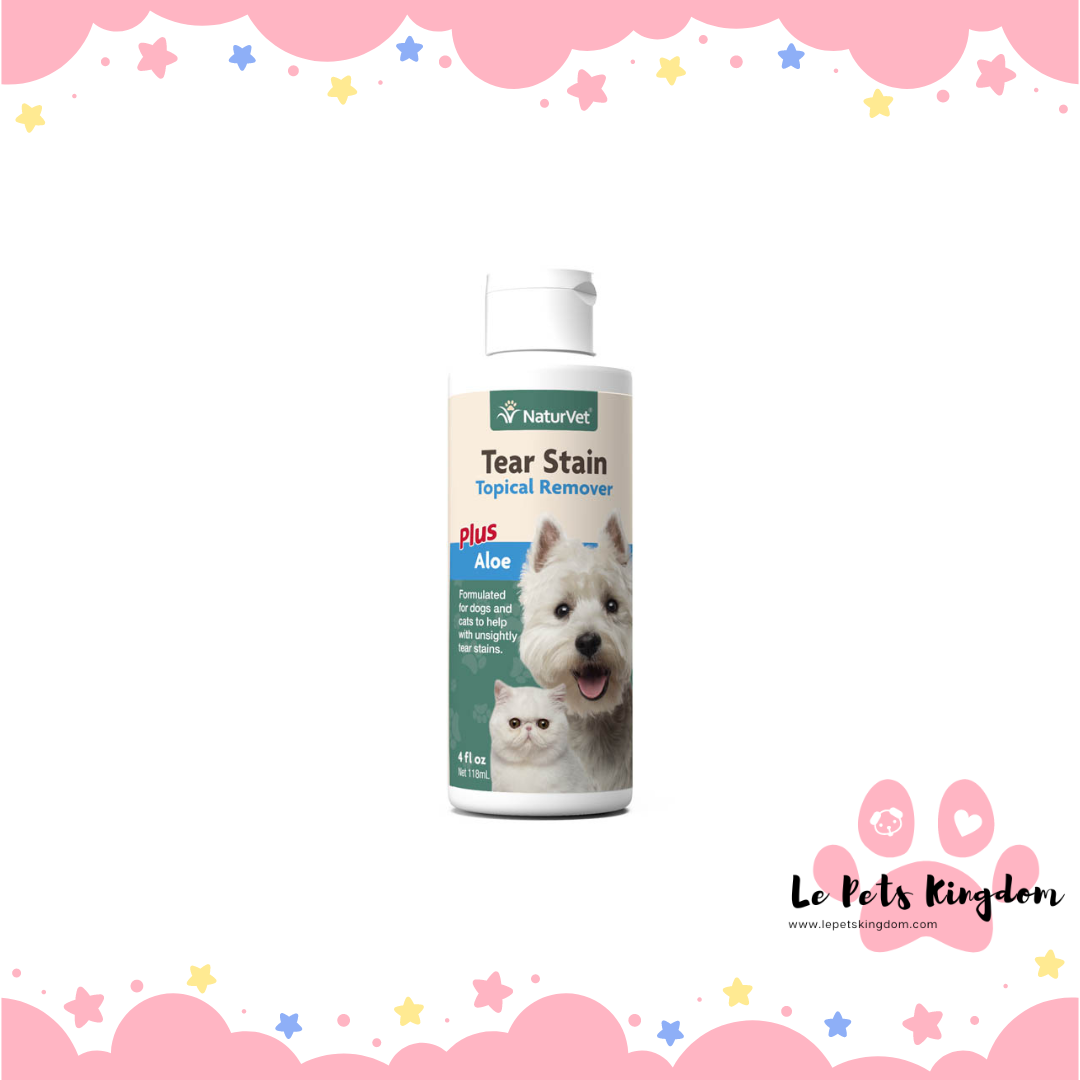 Naturvet - Tear Stain Topical Remover Plus Aloe 4fl.oz – Le Pets Kingdom