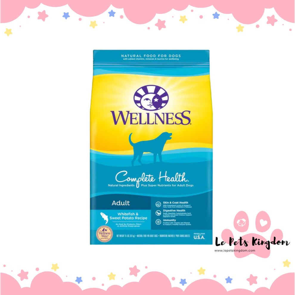 Wellness Complete Health Whitefish & Sweet Potato Adult Dry Dog Food ...